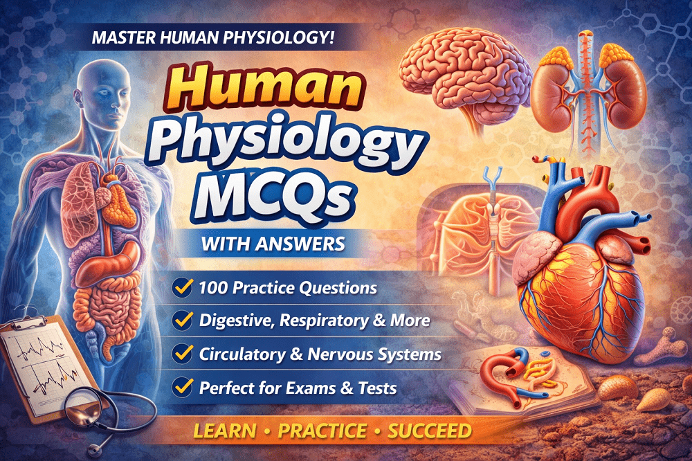 Human Physiology MCQs with Answers – 100 Multiple Choice Questions ...